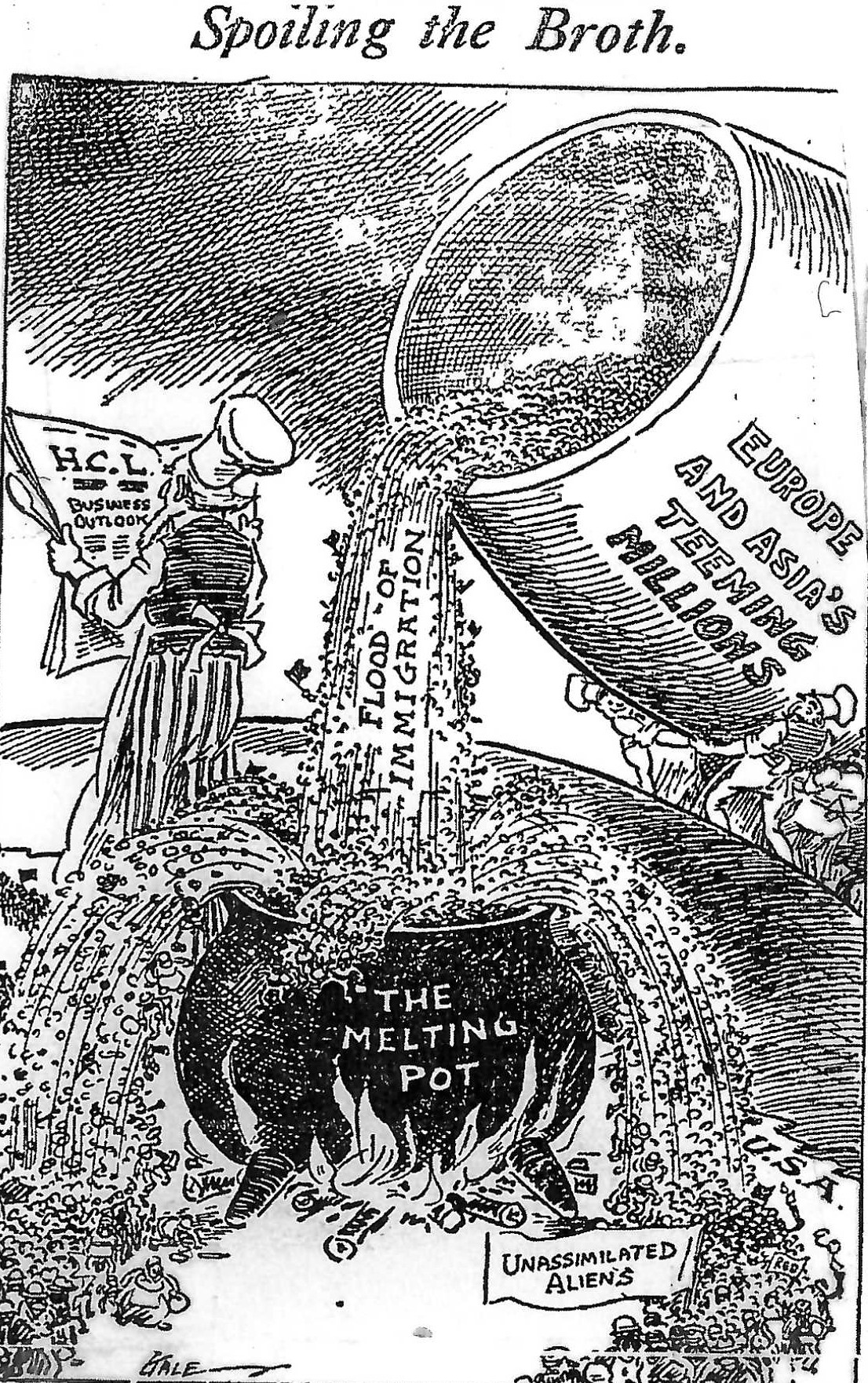 Nativism Cartoon 1920s
